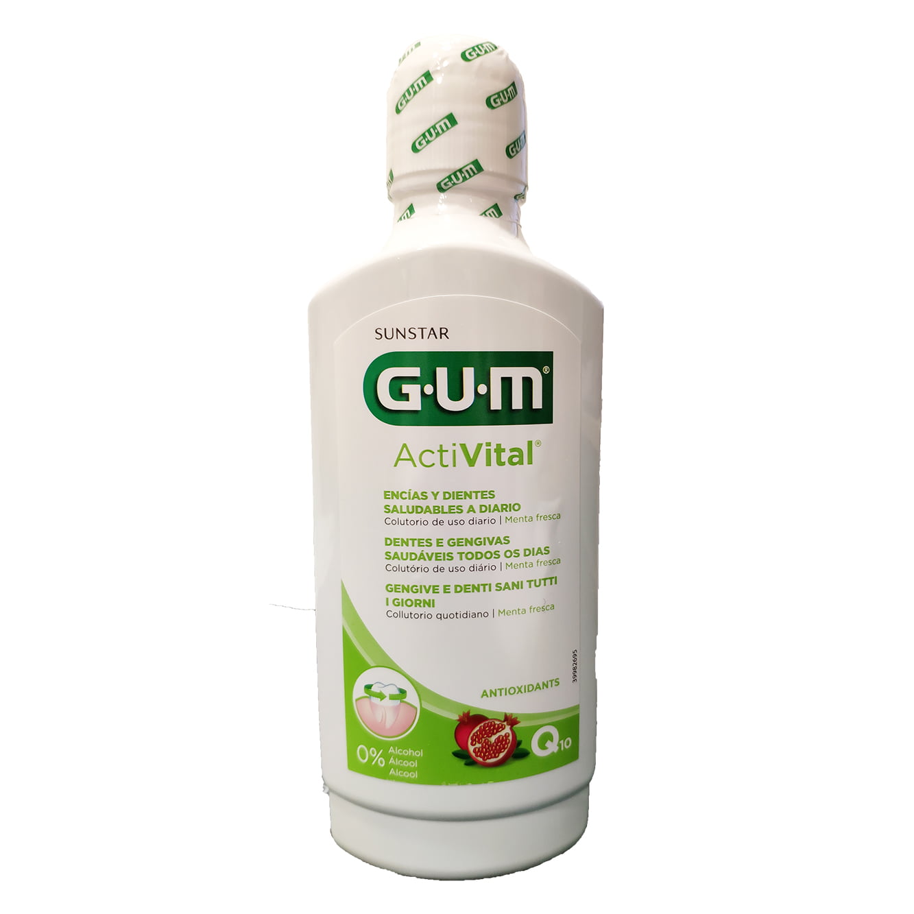 Gum Activital Collutorio Denti e Gengive Sane 0% + Q10 Alcool 500ml ...