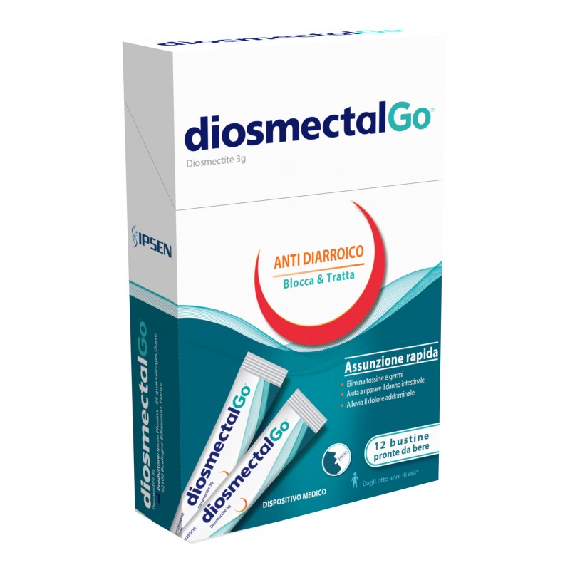 DiosmectalGo Anti-Diarroico Blocca e Tratta 12 Bustine - Farmaci e ...